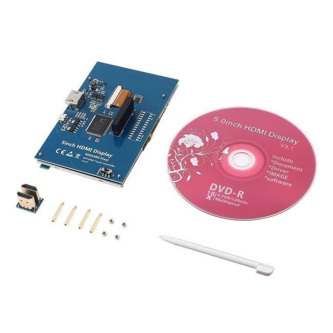 A27 5-inch Resistive Touch Screen LCD Display HDMI for Raspberry Pi ...