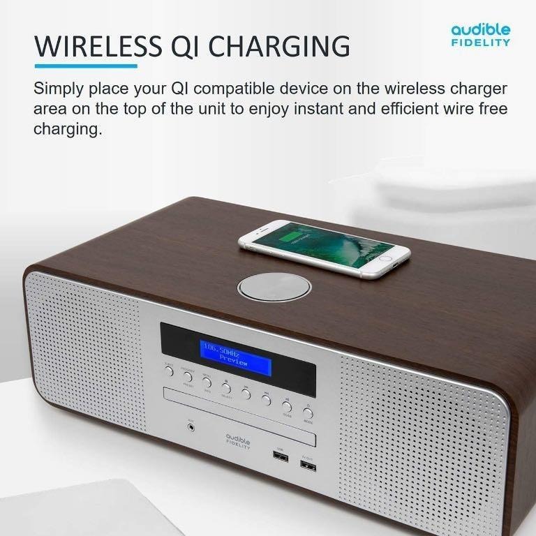 AUDIBLE FIDELITY Complete Hi-Fi DAB/DAB+ Stereo System CD Player With ...