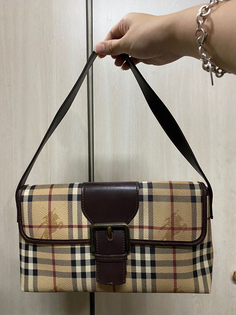 AUTHENTIC Burberry Checkered Baguette, Luxury, Bags & Wallets on Carousell