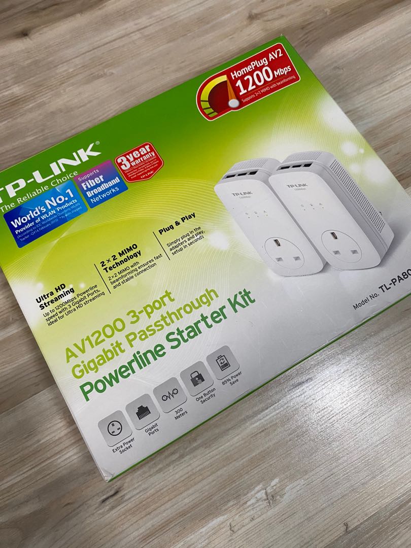 AV1200 Gigabit Powerline Starter Kit, Computers & Tech, Parts ...