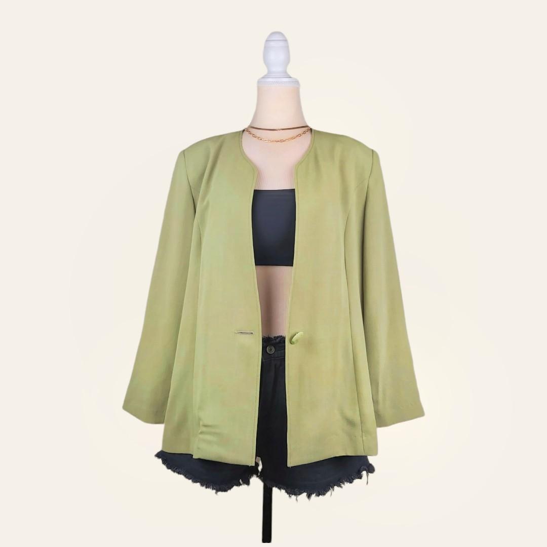 Avocado green blazer, Women's Fashion, Coats, Jackets and Outerwear on ...