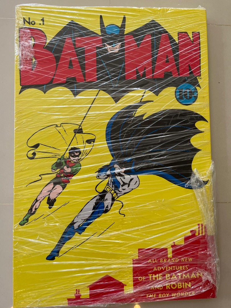 Batman art piece, wrapped for protection, Everything Else on Carousell