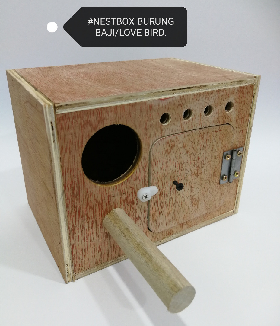 Bird NestBox Kotak Telur Sarang Burung Baji Budgie Lovebird Cockatiel ...