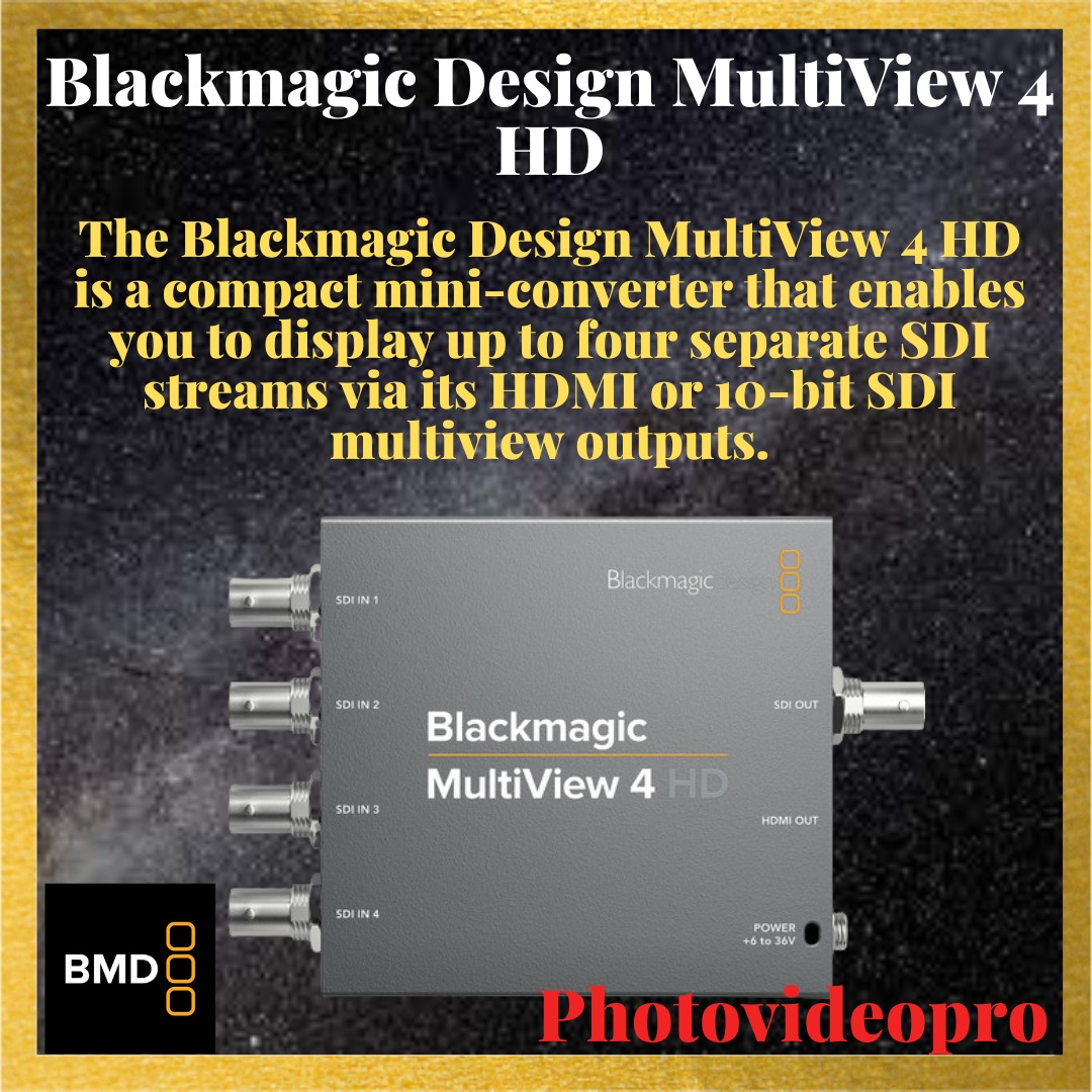 Blackmagic Design MultiView 4 HD, Photography, Photography Accessories ...