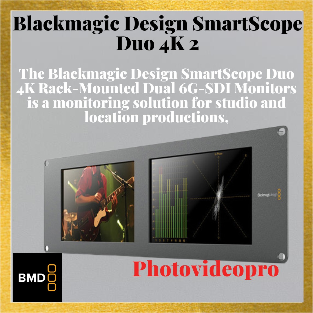Blackmagic Design SmartScope Duo 4K Rack-Mounted Dual 6G-SDI Monitors ...