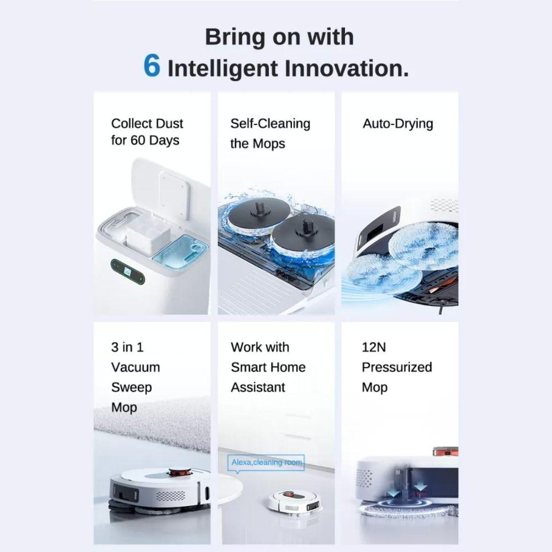 BNIB Roidmi EVA Smart Robot Vacuum Mop Cleaner With Self-Cleaning ...