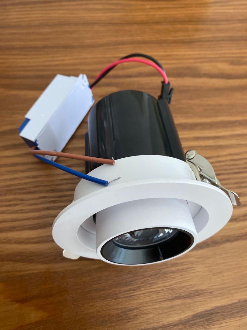 Brand New Recessed spotlight, LED 7W, cool white, adjustable 360° after ...
