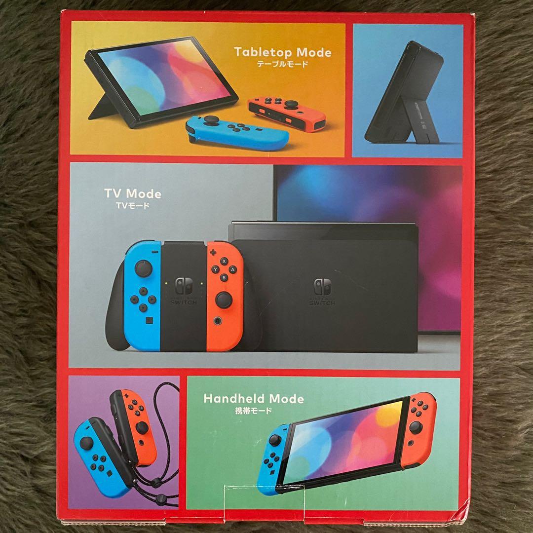 Brandnew Nintendo Switch OLED (Blue/Red Joycons), Video Gaming, Video ...