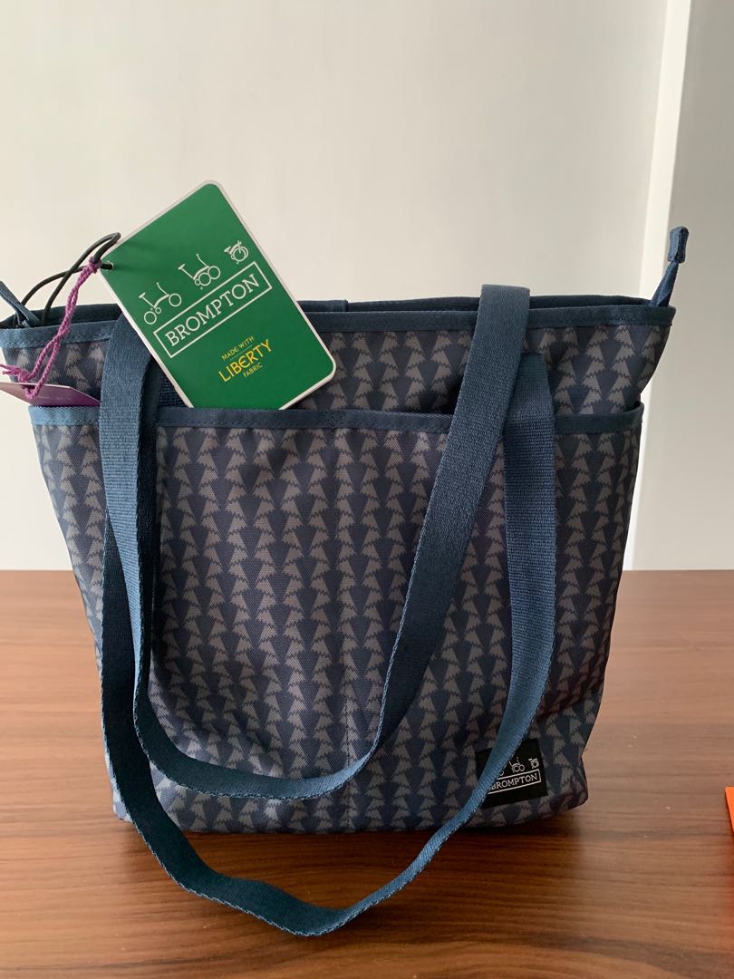 Brompton Tote Bag S in Liberty Blue Borough Fabric, Women's Fashion ...