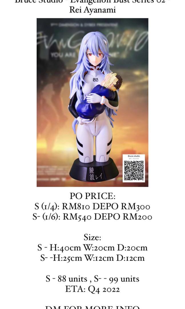 Bruce Studio - Evangelion Bust Series 02 - Rei Ayanami, Hobbies & Toys, Toys & Games on Carousell