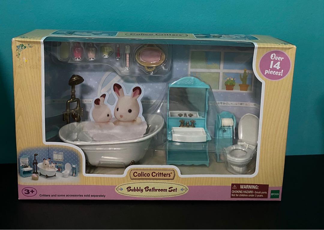Calico Critters bubbly bathroom set, Hobbies & Toys, Toys & Games on ...