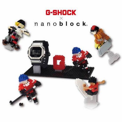 Casio Gshock x nanoblock stand watch display, Men's Fashion, Watches ...