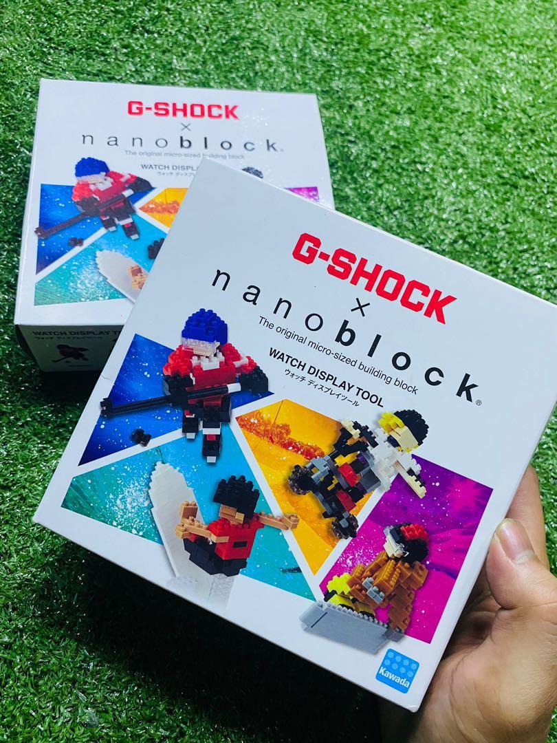 Casio Gshock x nanoblock stand watch display, Men's Fashion, Watches ...