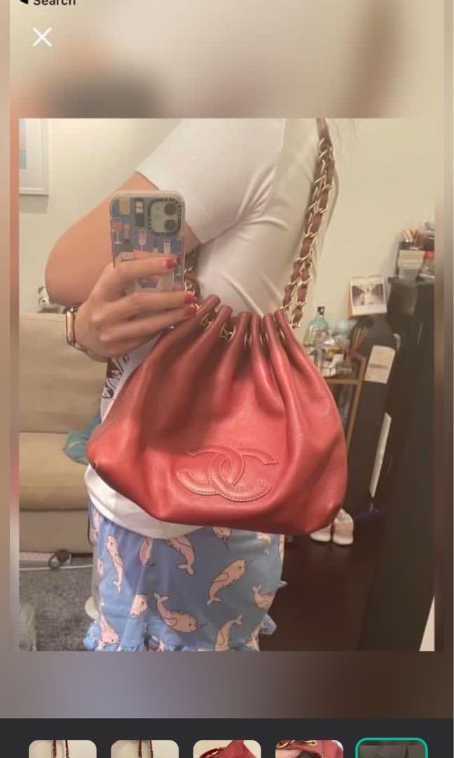 Chanel red bucket bag, Luxury, Bags & Wallets on Carousell