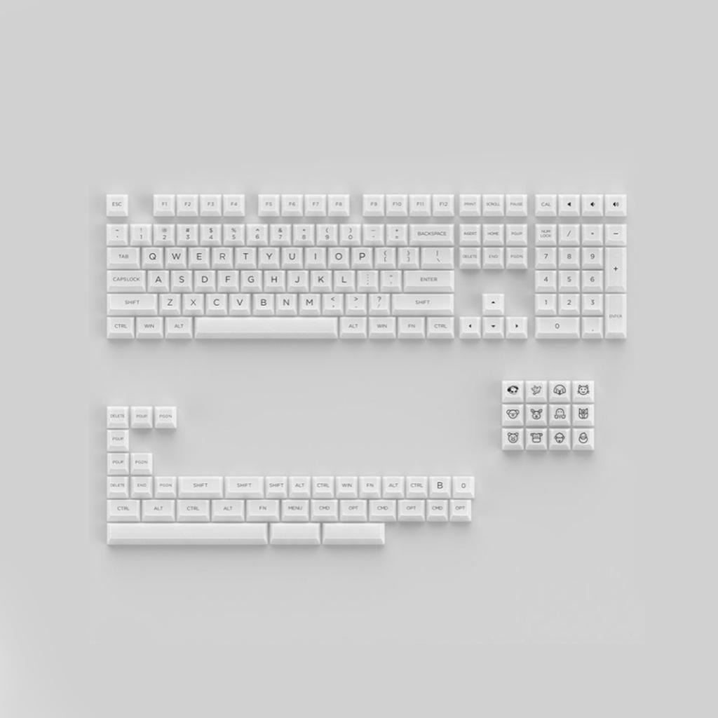 Clear Transparent Keycap Sets : ASA keycap Set 155 Keys With White And ...