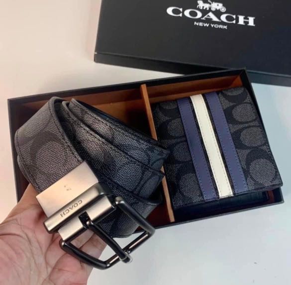 Coach Wallet and Belt Sets, Luxury, Bags & Wallets on Carousell