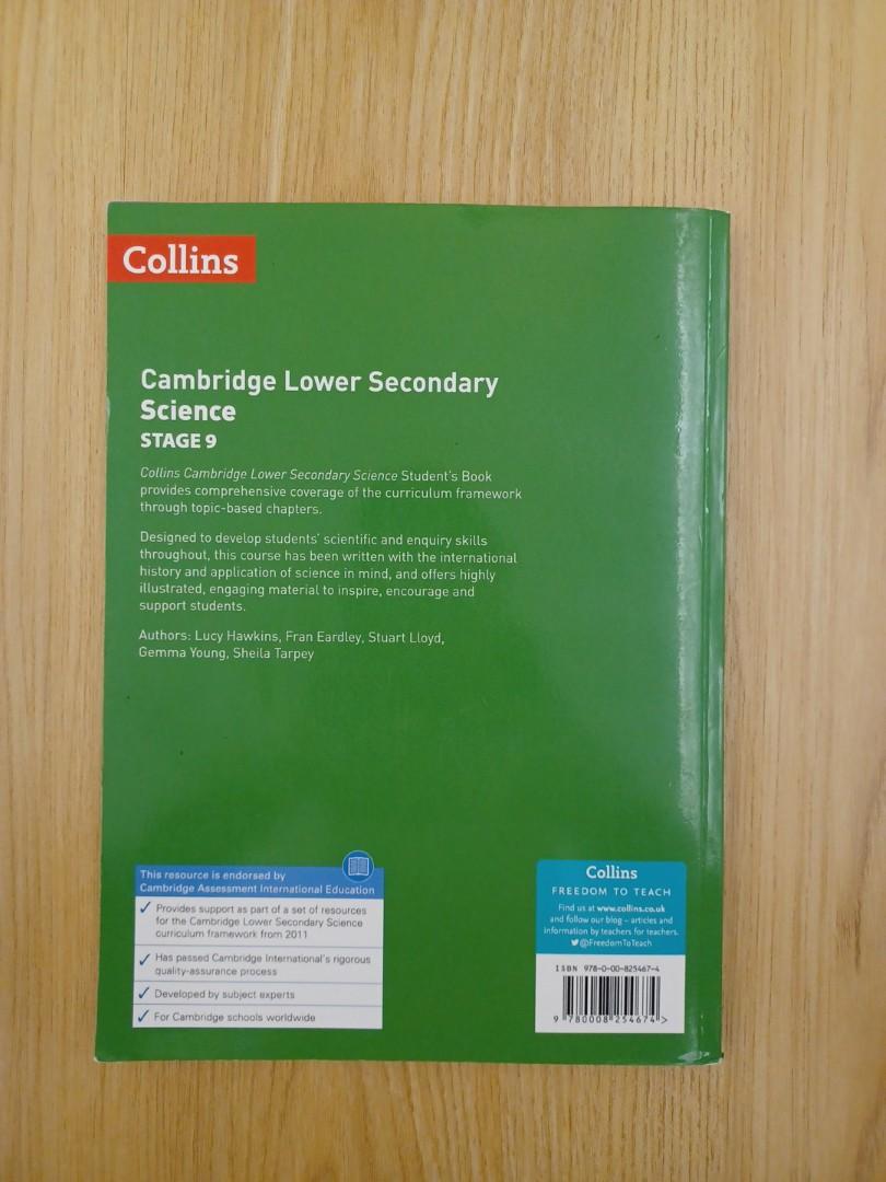 Collins Cambridge Lower Secondary Science Stage 9 Student Book, Hobbies & Toys, Books ...