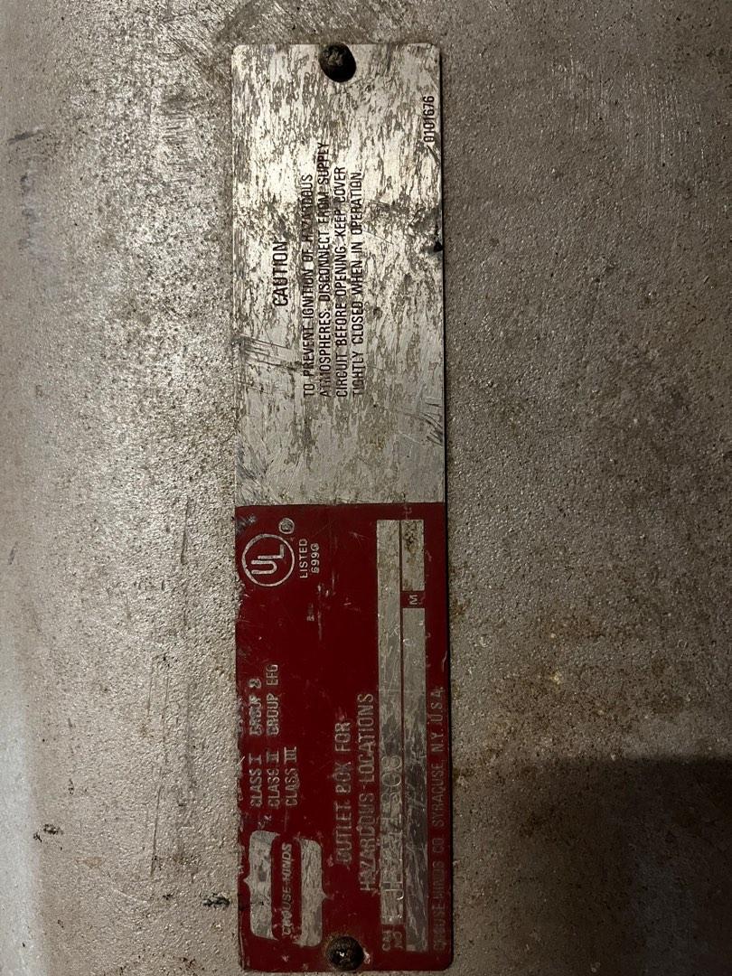 Crouse Hinds Explosion Proof Junction Box Everything Else On Carousell