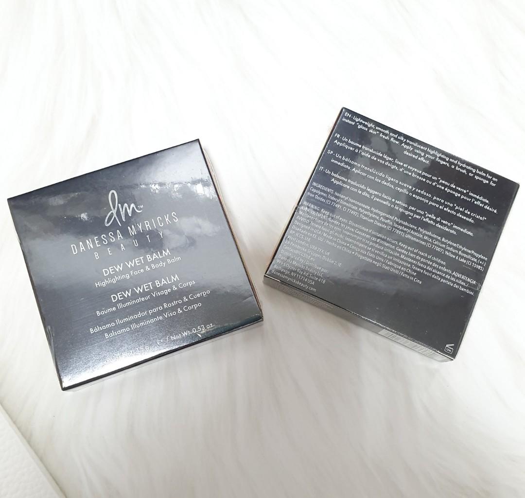Danessa myricks 打亮 高光 打亮盤 dew wet balm -色號shade holy water, 香水、美妝、保養 ...