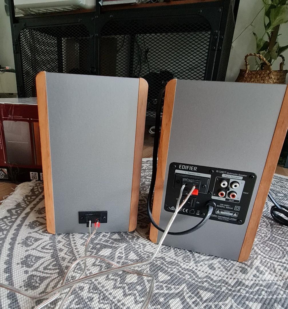 Edifier R1280T Powered Bookshelf Speakers Wooden, Audio, Soundbars ...