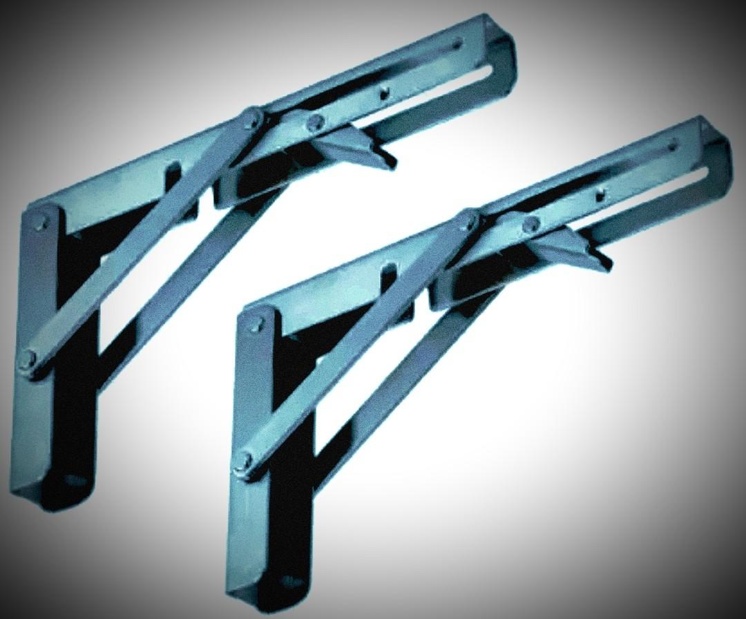 Folding Shelf L Brackets with Heavy Duty steel Collapsible Shelf ...