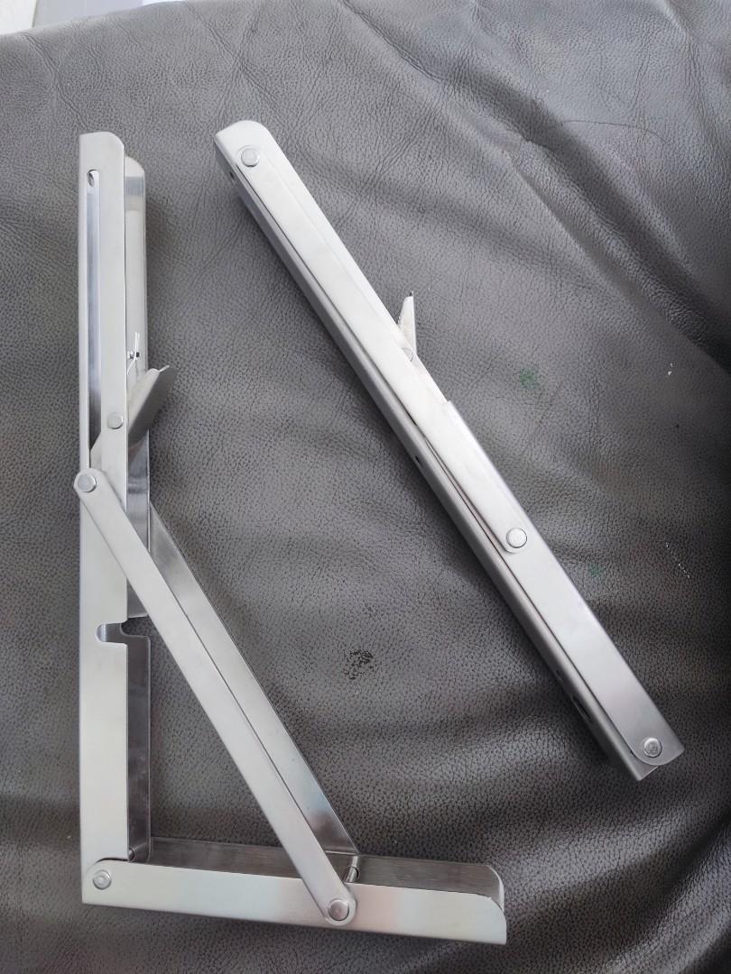 Folding Shelf L Brackets with Heavy Duty steel Collapsible Shelf ...