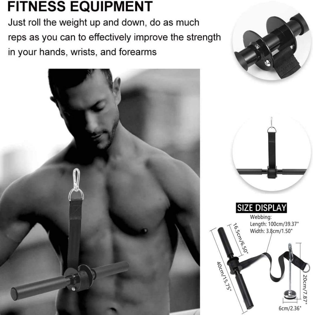 Forearm Wrist Roller Trainer Weight-bearing Pulley and Rally Belt ...