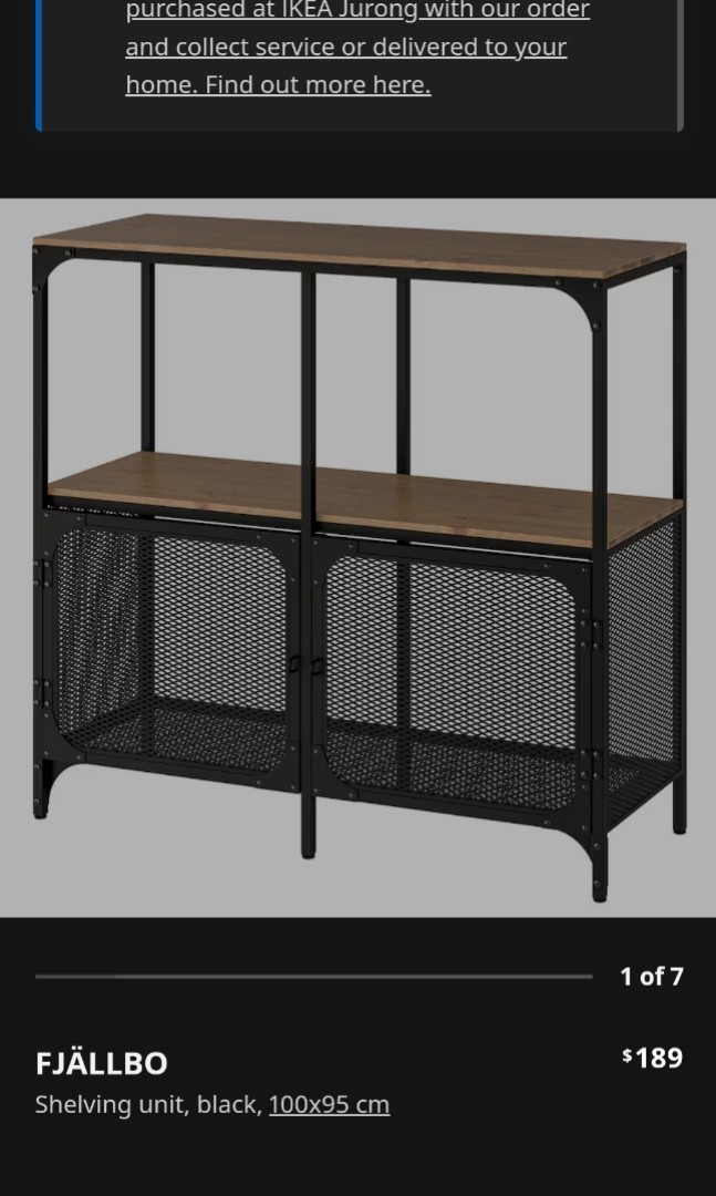 FREE DELIVERY Fjallbo Industrial shelf tv console cabinet 3 tier ...