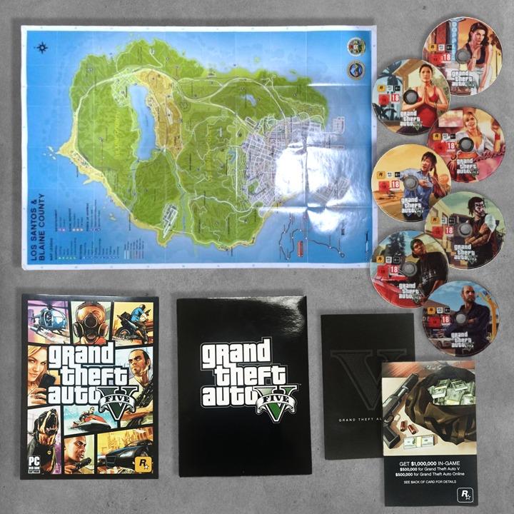GTA V Grand Theft Auto 5 PC Game Computer DVD Rom CD Disc Disk ...
