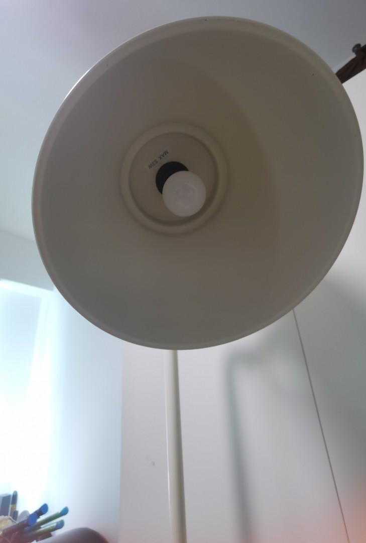 Hektar Ikea White Standing Light Lamp, Furniture & Home Living, Lighting & Fans, Lighting on ...