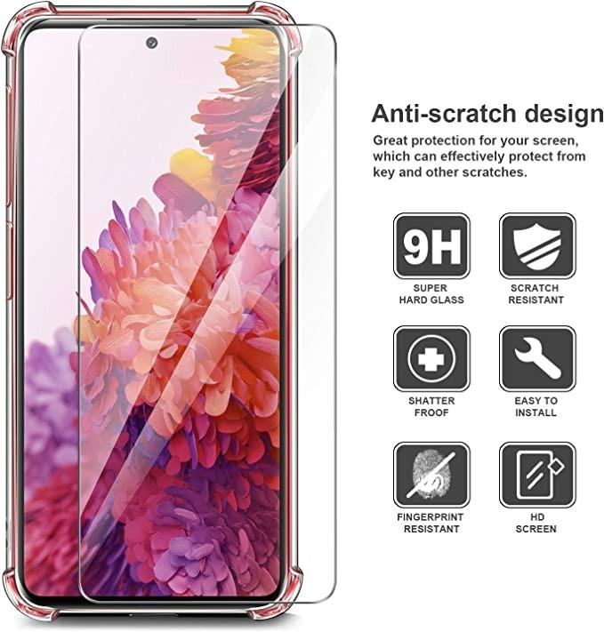 Hensinple For Samsung S20 FE Case, S20 Fe Case Clear Shockproof 360 Degree Full Body Bumper Case ...