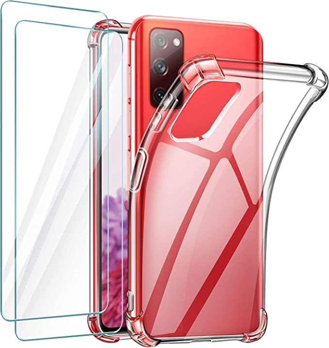 Hensinple For Samsung S20 FE Case, S20 Fe Case Clear Shockproof 360 Degree Full Body Bumper Case ...