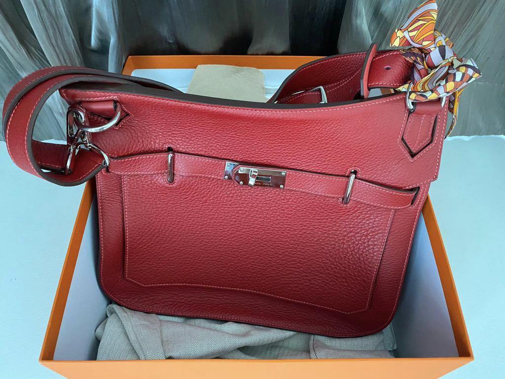 Hermes Jypsiere 34 Rouge Casaque, Women's Fashion, Bags & Wallets, Shoulder Bags on Carousell