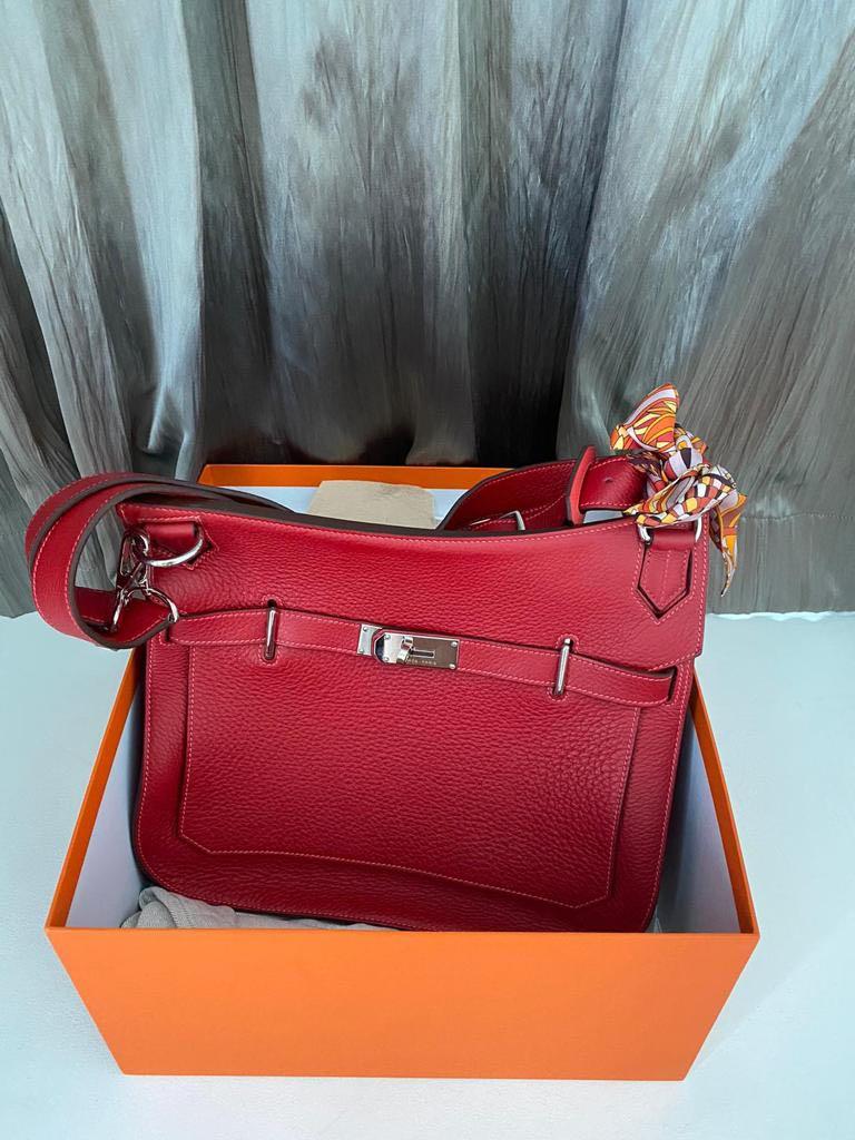 Hermes Jypsiere 34 Rouge Casaque, Women's Fashion, Bags & Wallets, Shoulder Bags on Carousell