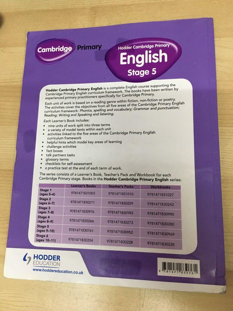 Hodder Cambridge Primary English Stage 5, Hobbies & Toys, Books ...