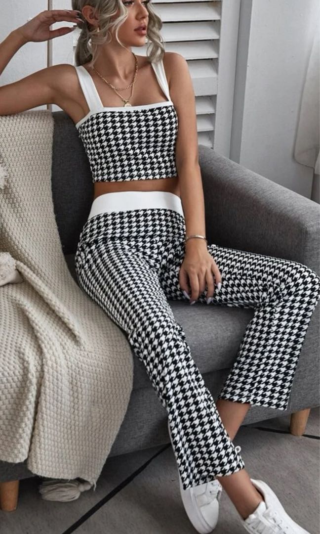 Houndstooth design coord, Women's Fashion, Dresses & Sets, Sets or ...