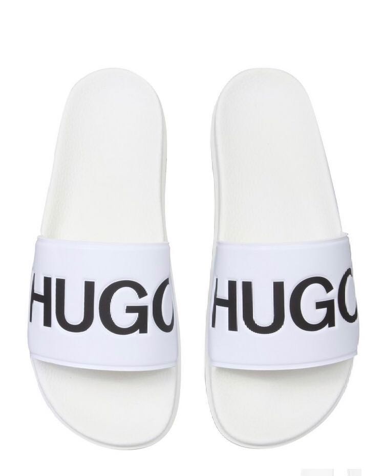 HUGO BOSS SLIDE (WHITE), Men's Fashion, Footwear, Flipflops and Slides ...