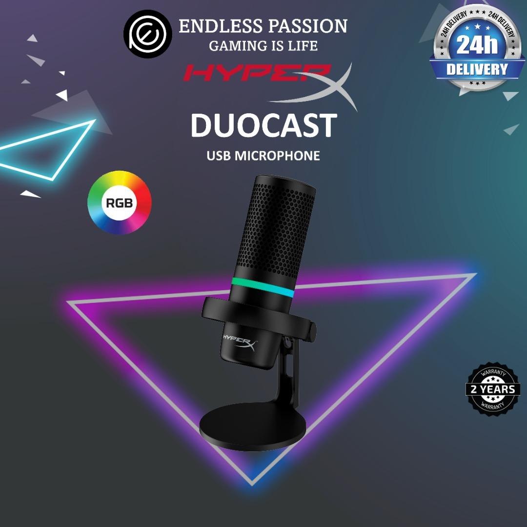Hyperx Duocast Usb Microphone Black Rgb Lighting Audio Microphones On Carousell