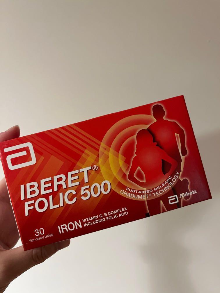 Iberet Folic 500, Health & Nutrition, Health Supplements, Vitamins ...
