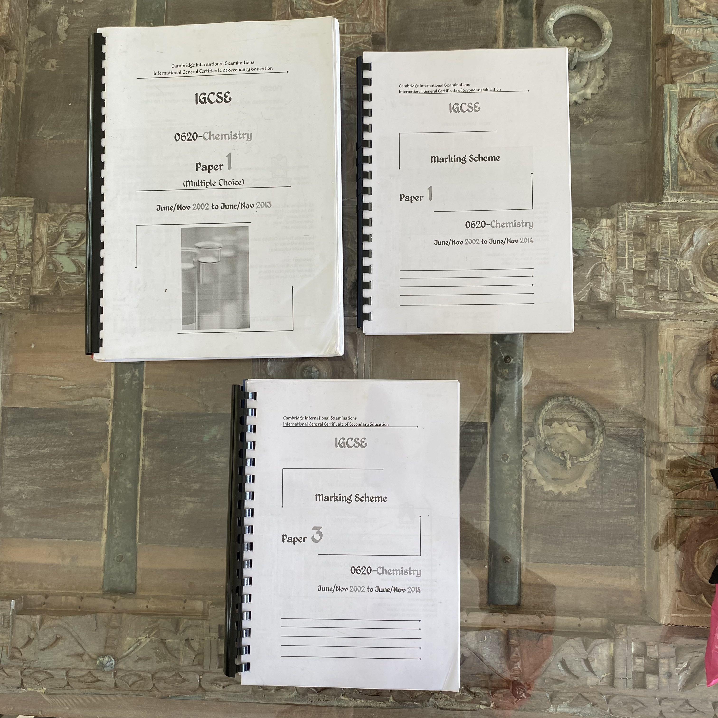 Igcse Cambridge Chemistry 0620 past papers Paper 1 + MS, Hobbies & Toys ...