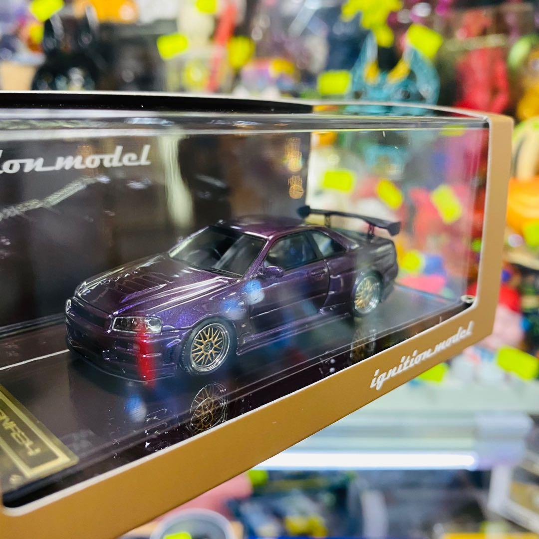 Ignition Model 1:64 Resin Model Car Nismo R34 GT-R R-tune Purple IG ...