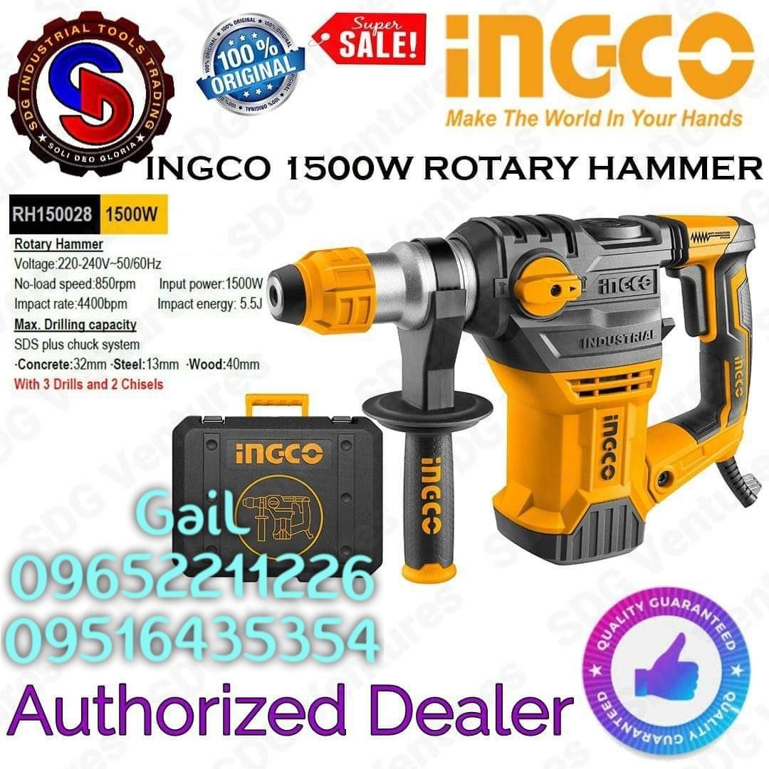 INGCO 1500W Rotary Hammer (RH150028), Commercial & Industrial ...