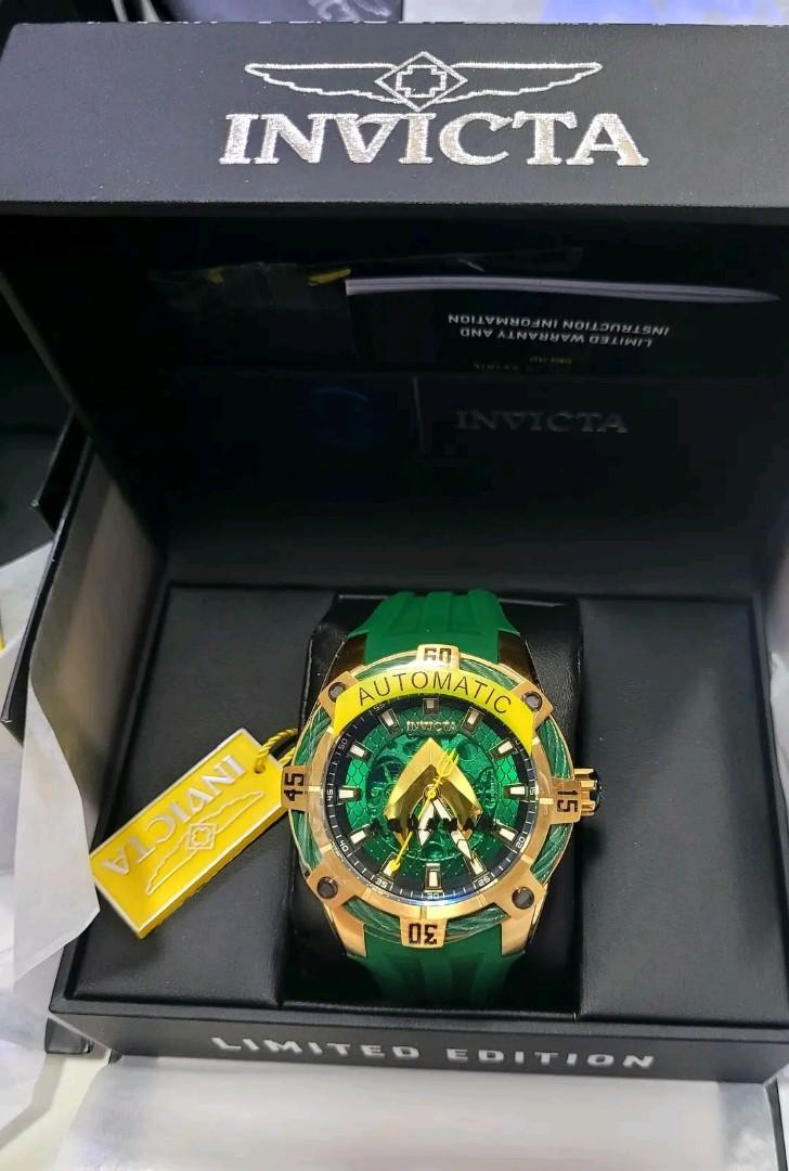 Invicta 37937 DC Aquaman Automatic Limited Edition Watch, Men's Fashion ...