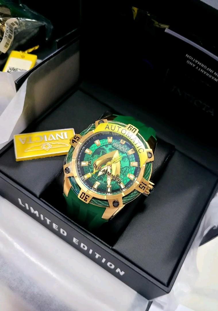 Invicta 37937 DC Aquaman Automatic Limited Edition Watch, Men's Fashion ...