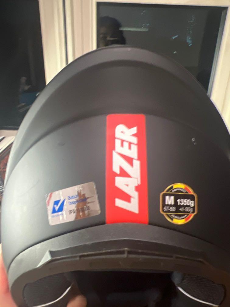 Laser Motorcycle Helmet, Motorcycles, Motorcycle Accessories on Carousell