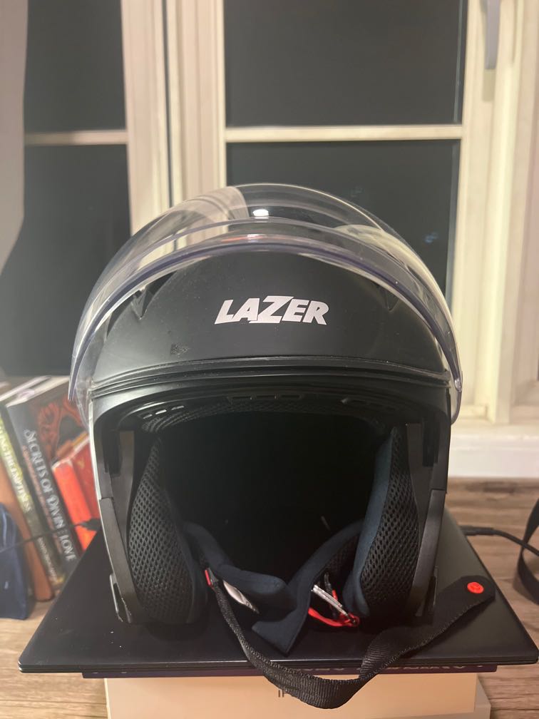 Laser Motorcycle Helmet, Motorcycles, Motorcycle Accessories on Carousell