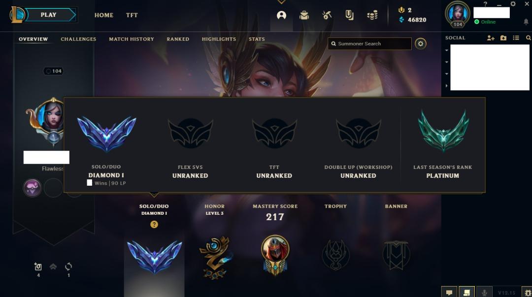 League of Legends Diamond 1 Main Account, Video Gaming, Gaming ...