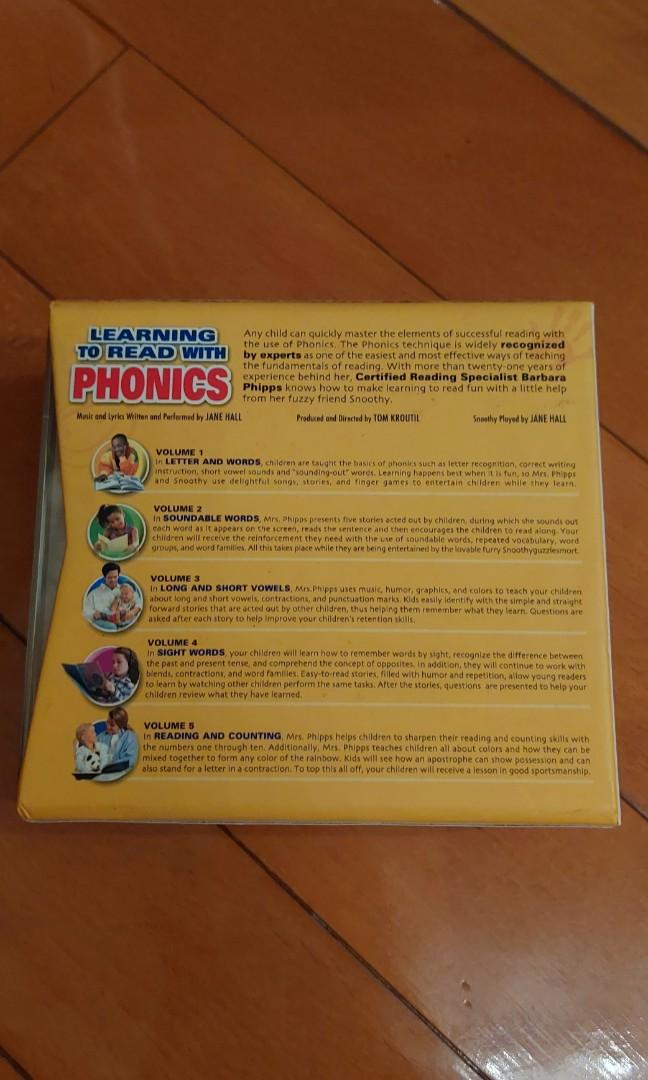 Learning to read with phonics VCD(全5隻VCD), 興趣及遊戲, 書本 & 文具, 小朋友書 - Carousell