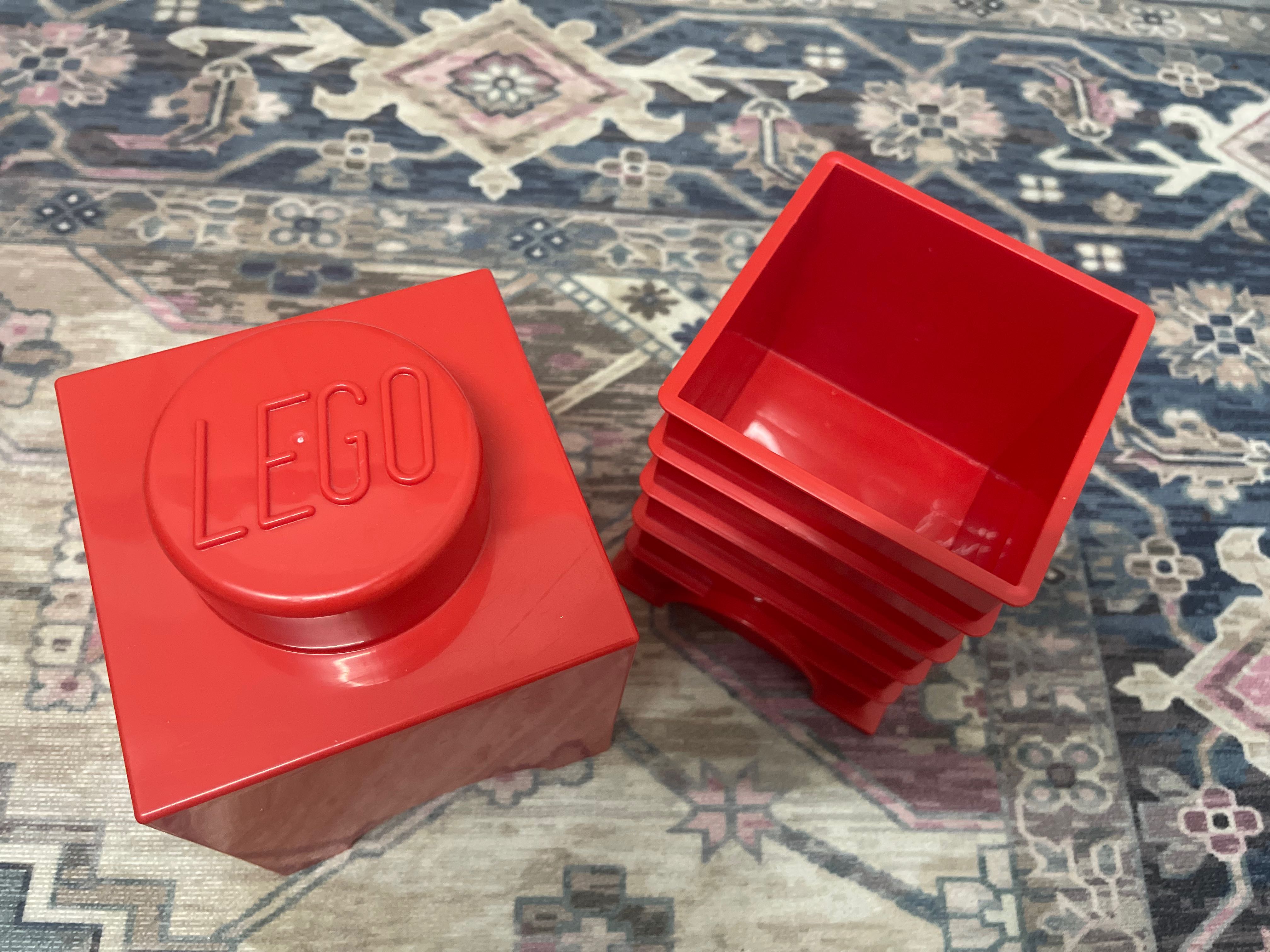 LEGO 1-stud Red Storage Brick, Hobbies & Toys, Toys & Games on Carousell
