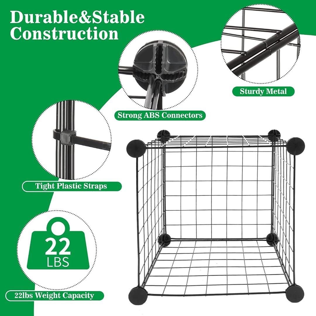 MANYHY Wire Cube Storage Organizer, 9-Cube Metal Storage Shelves ...